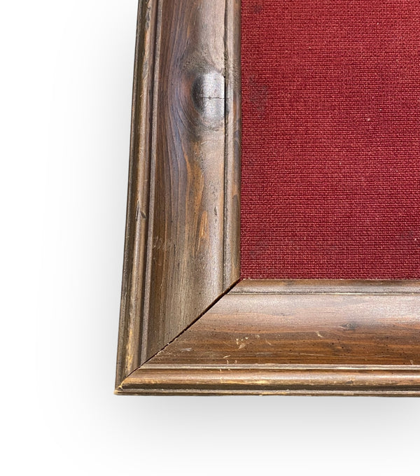 Curved Frame with Burgundy Cloth Insert - Recreated Designs