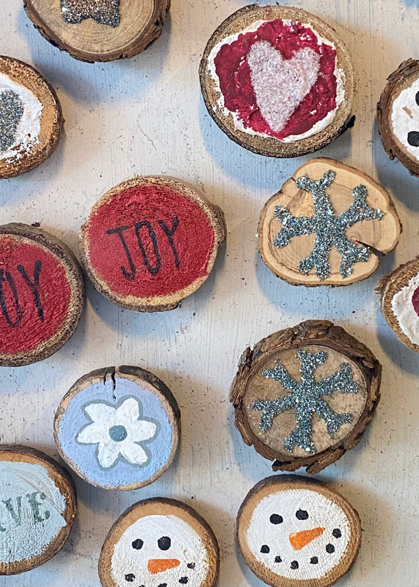 Wood Slice Magnets - Recreated Designs