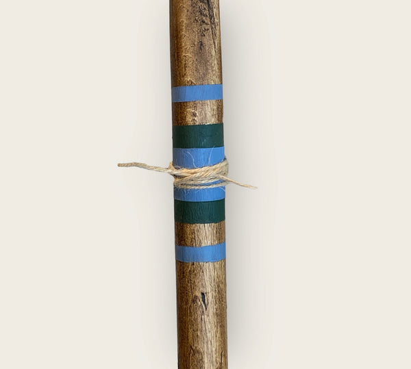 Decorative Blue and Forest Green Paddle - Recreated Designs