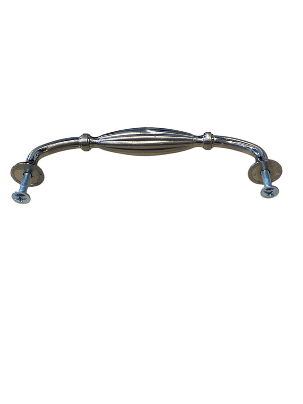Silver Ribbed Pull Handle - Recreated Designs