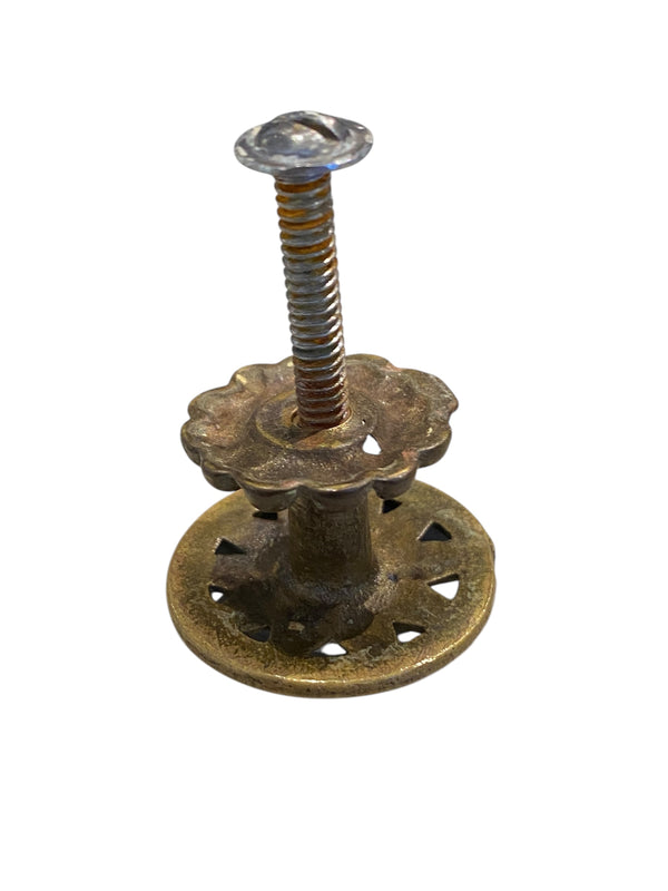 Brass Daisy/Sunflower Knob & Backplate - Recreated Designs