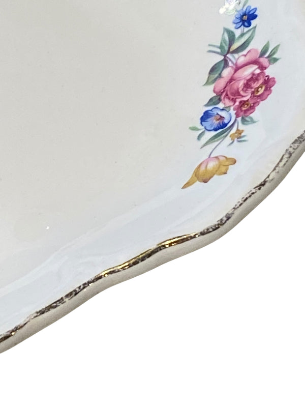 Hazel Floral 1940's Oval Serving Platter - Recreated Designs