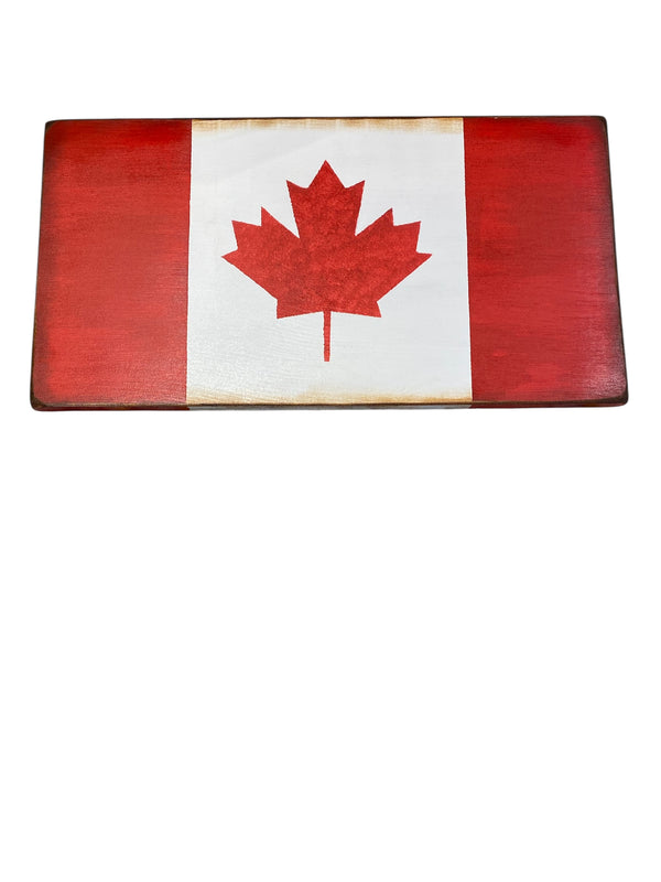 Rustic Canada Flag Sign - Recreated Designs