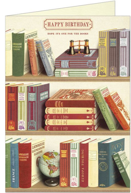 Happy Birthday Library Books Card - Recreated Designs