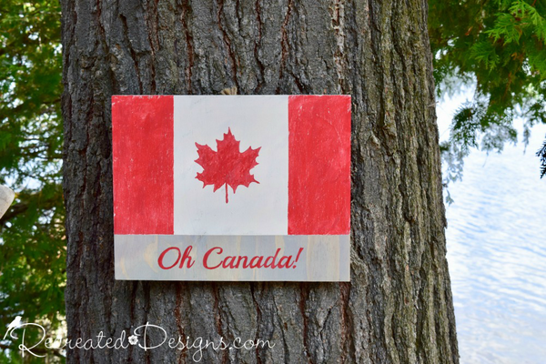 Oh Canada Flag Sign - Recreated Designs