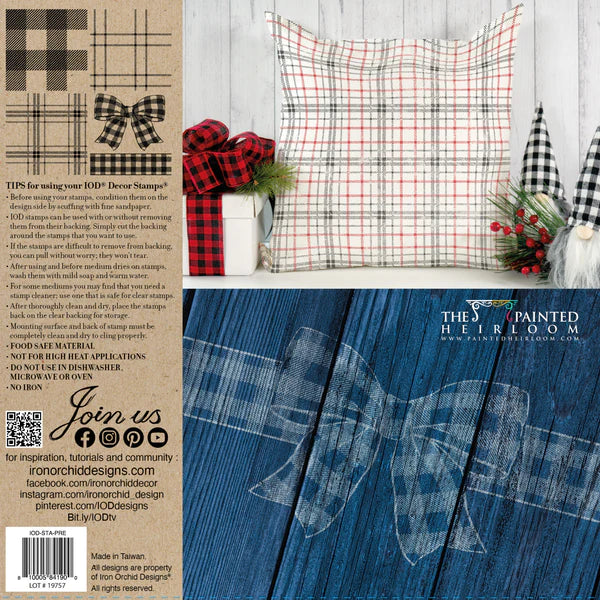 Pretty in Plaid IOD Stamp - Recreated Designs